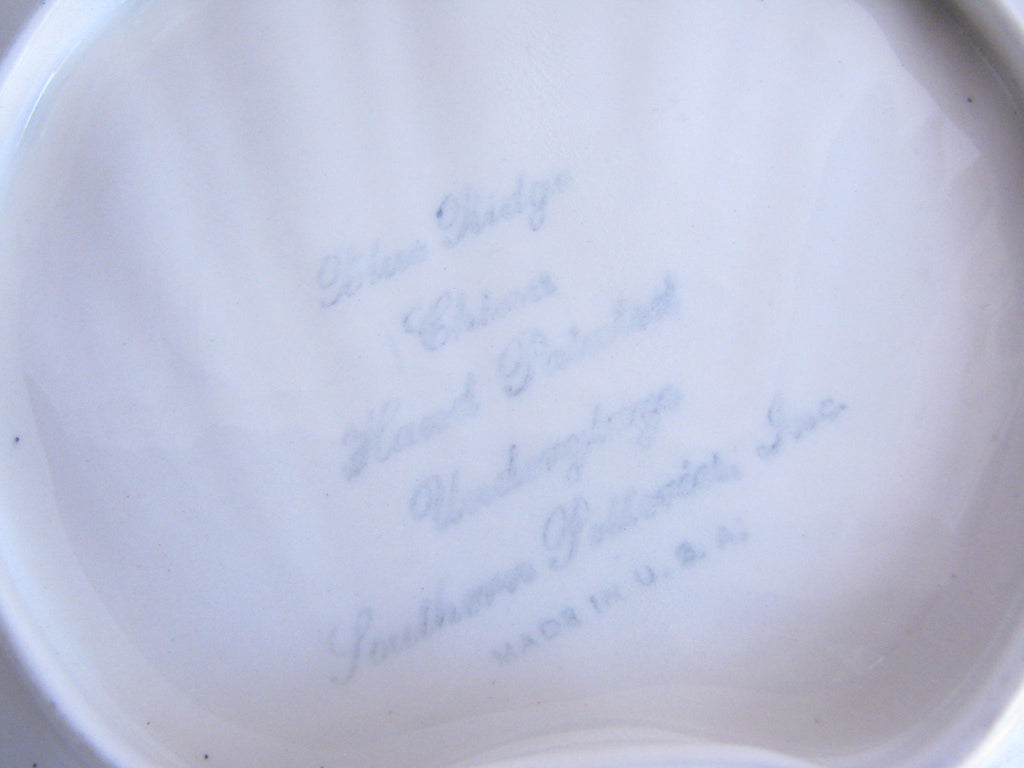 1940s Blue Ridge Southern Pottery Floral Chintz Shell Shaped Serving B ...