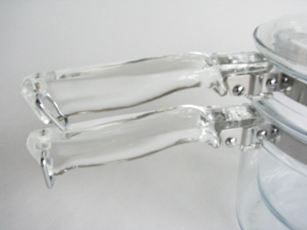 Vintage Pyrex Flameware Glass Double Broiler with Acrylic Handles - 3 ...